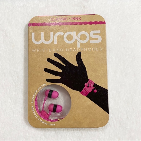 Wraps | Headphones | Wraps Classic Pink Wristband Headphones | Poshmark